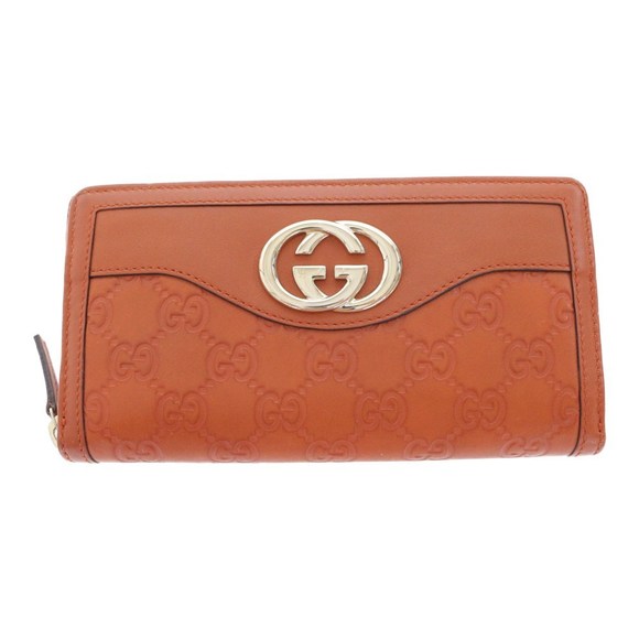 Gucci | Bags | Gucci Guccisima Sukey Long Wallet Orange Brown | Poshmark